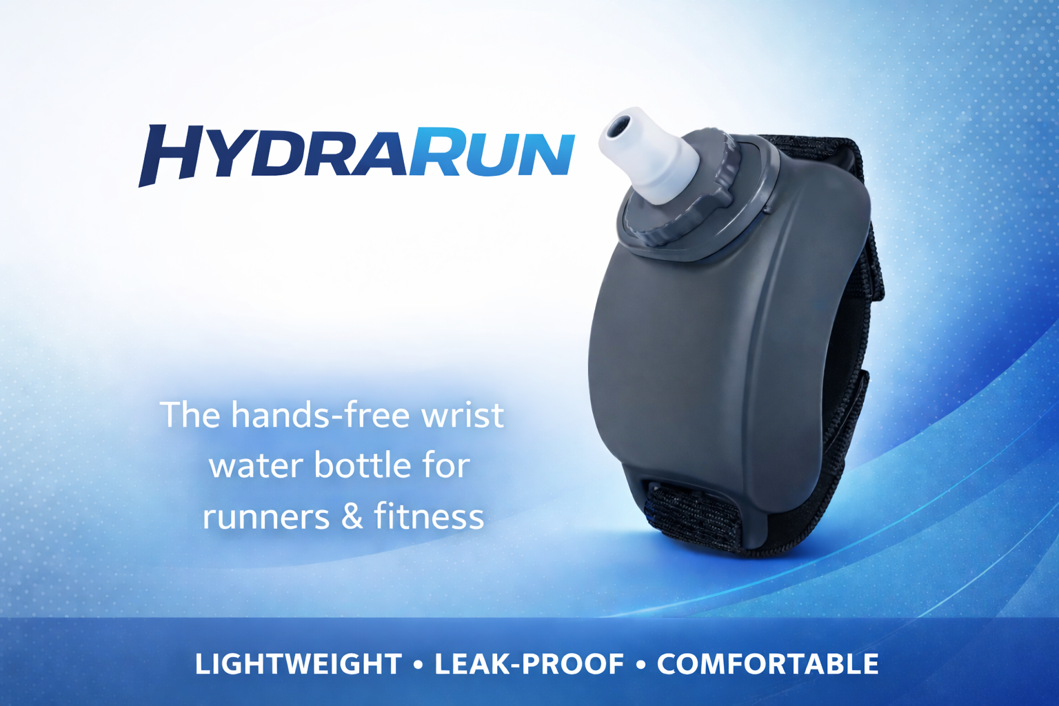 HydraRun - The Hands-free Wrist Water Bottles for Runners & Fitness